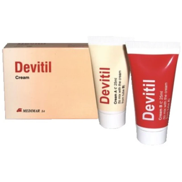 Medimar Devitil Cream 25gr + 25gr - Κρέμα για τη λεύκη | Hapillbox.gr